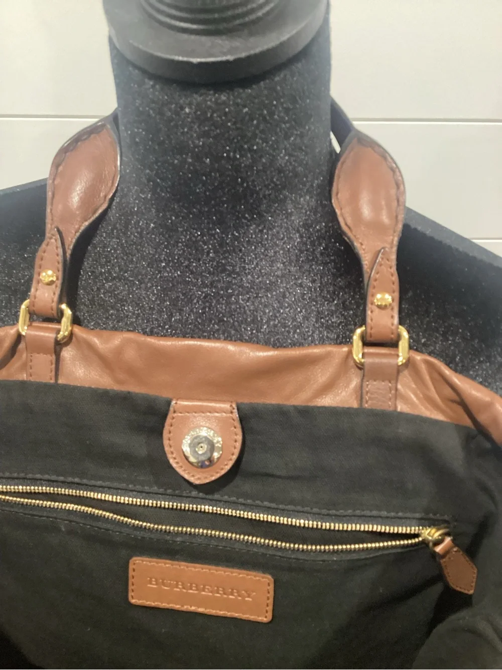 Burberry | Bags | Burberry Brown Leather Check Canvas Tote | Poshmark